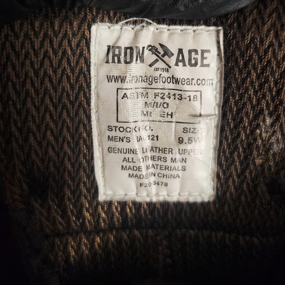 Iron Age | Shoes | Iron Age Mens Brown Genuine Leather Steel Toe Work ...